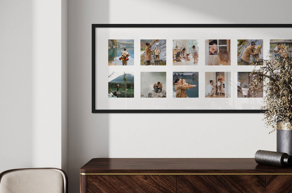 Panoramic Gallery Frame: Elevate Your Space with 14 Memories in One Frame