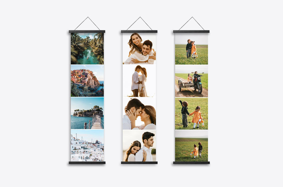 Memory Strip - Premium photo paper with hand crafted wooden hangers